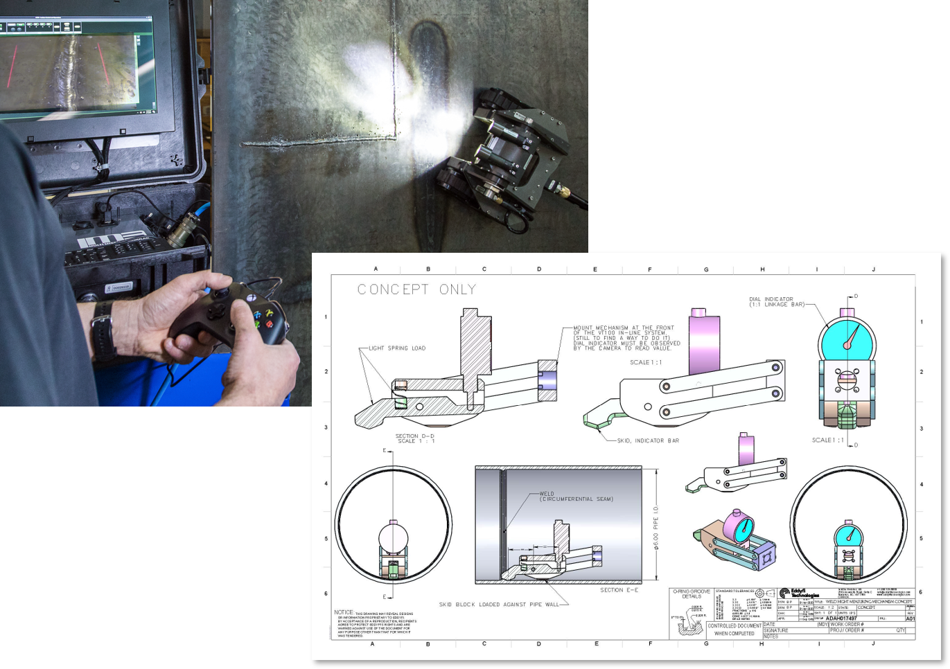 Quick and Simple Remote Weld Height Measurement with Inuktun Robotics